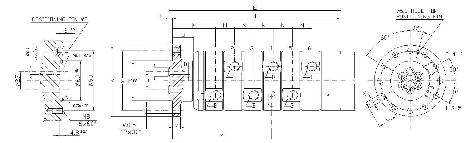 2-4-6 Passages Rotary Unions | High Pressure | Low Speed