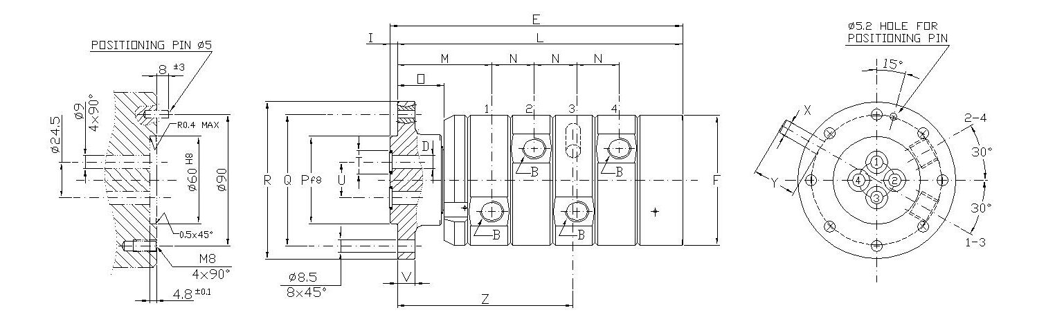 Rotary Unions | 2-4-6 Passages | Straight Centre Bore